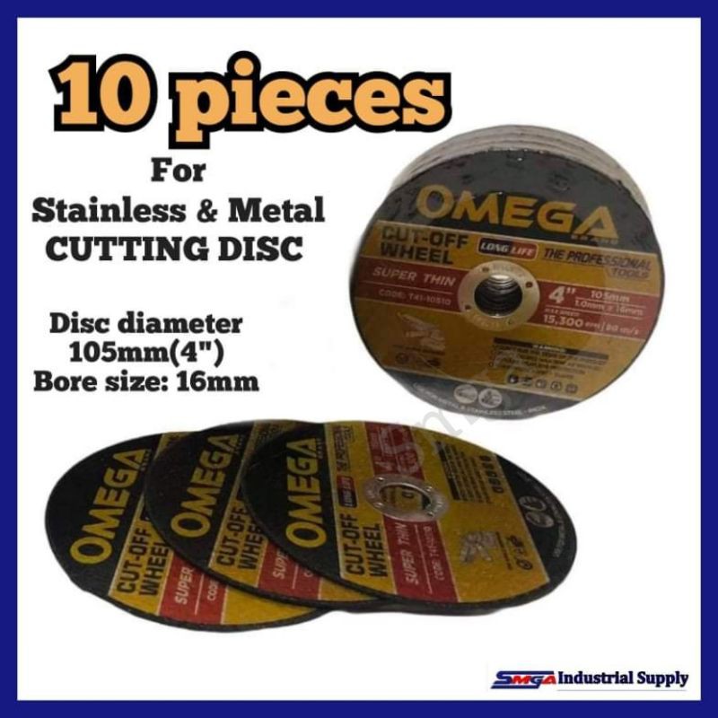 Omega Cutting Disc super thin for 4 inches grinder (10 pcs) NEW ...