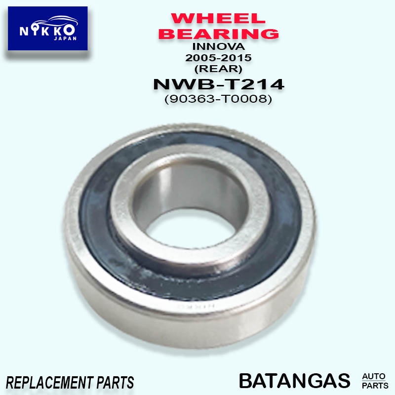 NIKKO JAPAN WHEEL BEARING FOR INNOVA 2005-2015 (REAR) NWB-T214 / 90363 ...