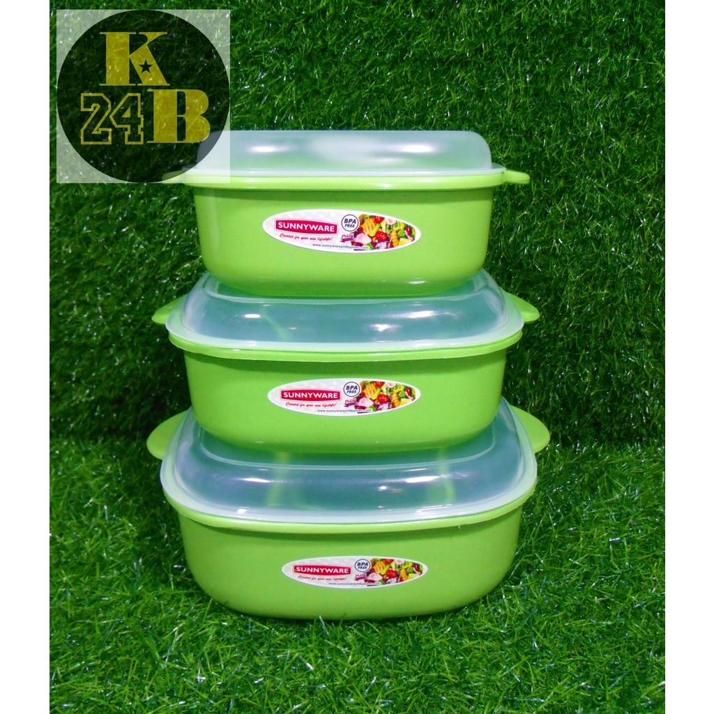Sunnyware #9613 Food Container with Cover (3 Sizes) | Shopee Philippines