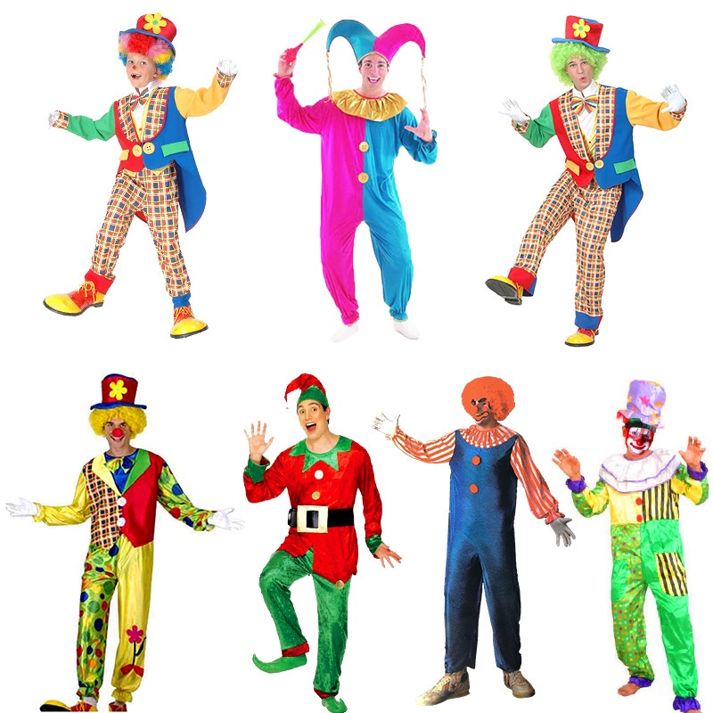 Show clown props, costume, masquerade, dance, magician, swallow tail ...