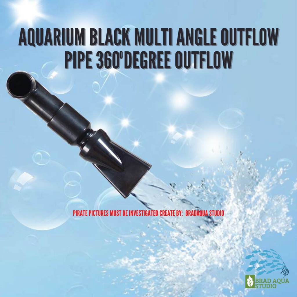 AQUARIUM Black Multi Angle Outflow Pipe 360 Degree Outflow | Shopee ...