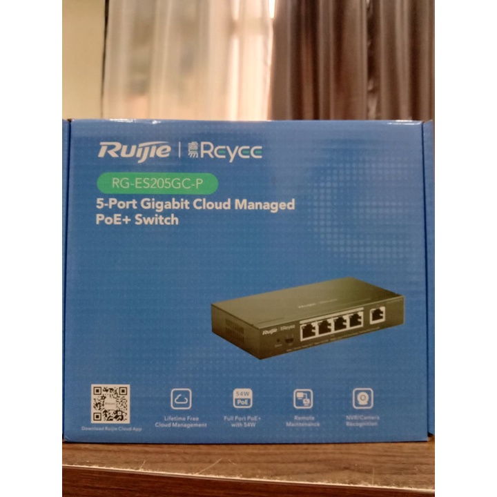 Ruijie | RG-ES205GC-P | Cloud Managed Smart POE Switch | 5 Port Gigabit ...