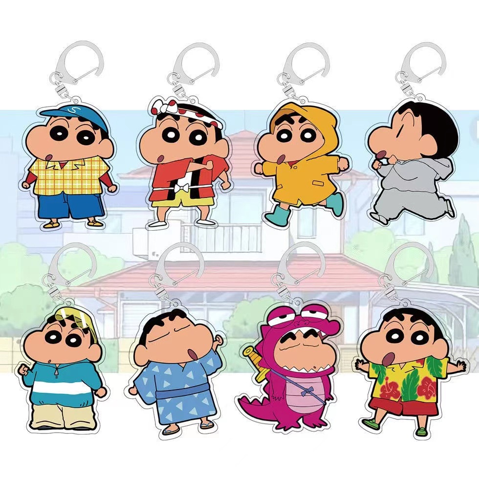 Crayon Shin-chan Acrylic Keychain Stand Car Ornament Bag Hanging Chain ...