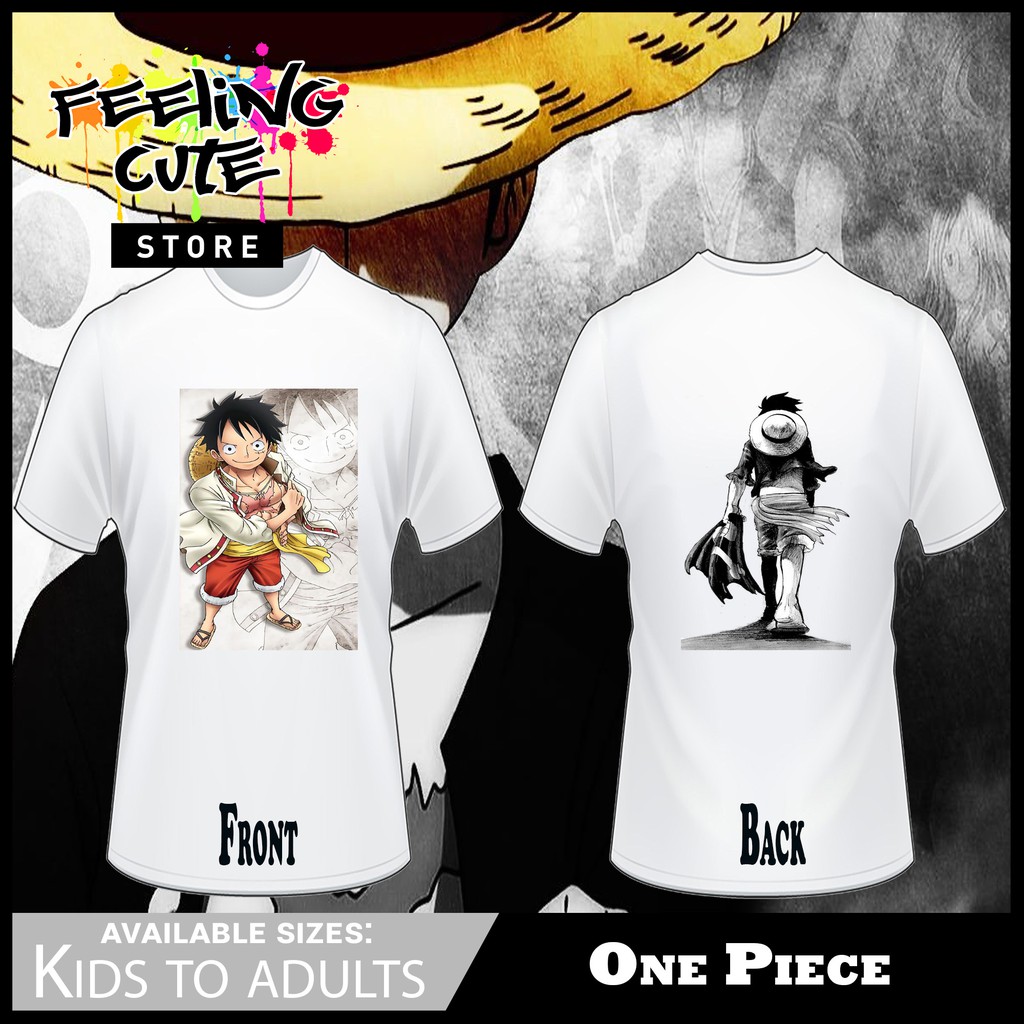 One Piece Luffy Front and Back Kids to Adults | Shopee Philippines