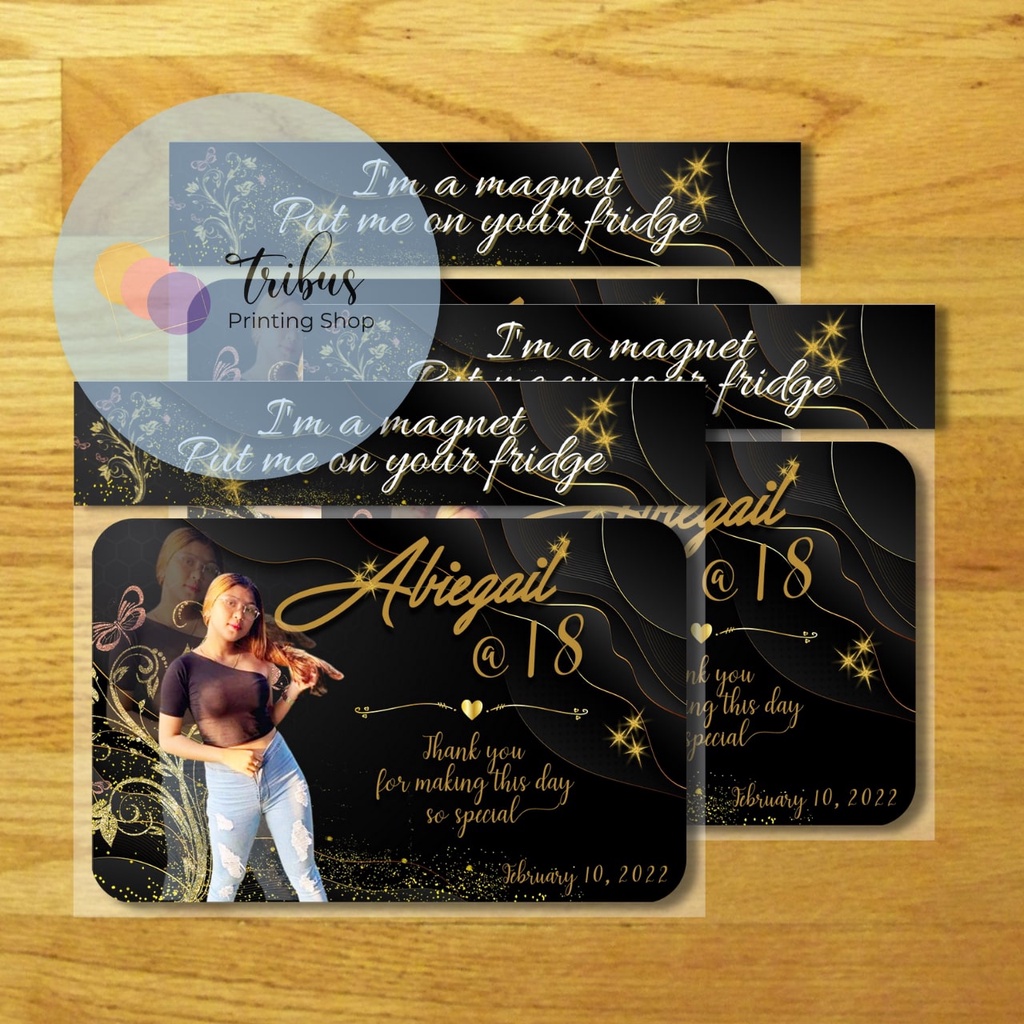 Black Theme Debut Ref Magnet Souvenir (Glittery) | Shopee Philippines