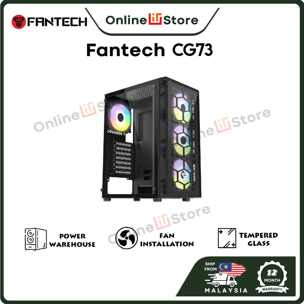 Fantech CG73 Hexa / CG76 (NEW MODEL) Middle Tower Case FREE 4 CASING ...