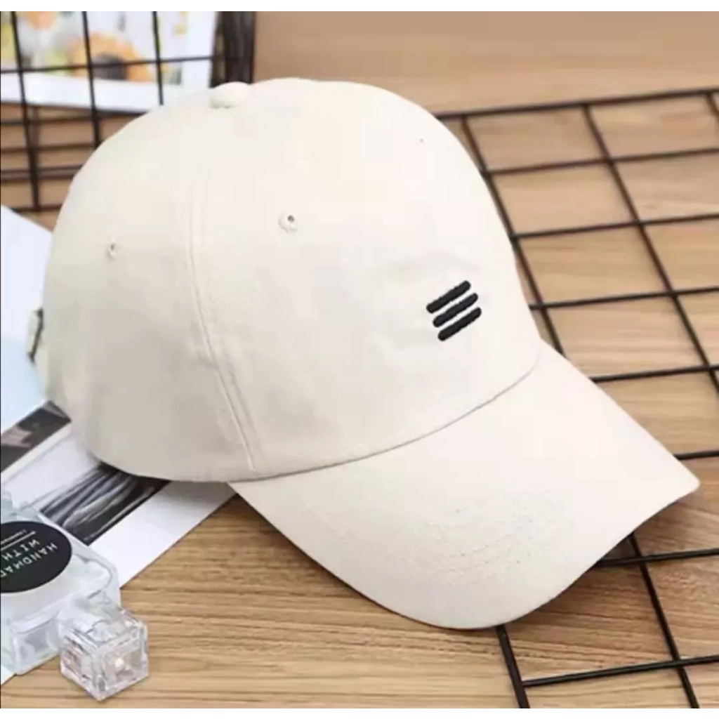 3 Bar Baseball Cap Unisex Cotton FASHION CAP UNISEX CAP | Shopee ...