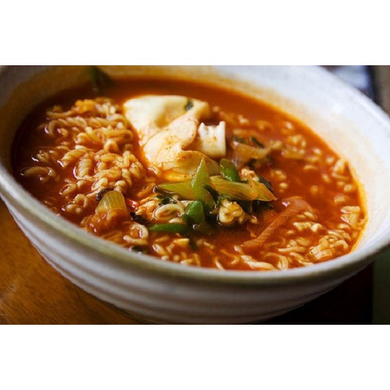 Ramyeon tteokbokki food, a typical Korean snack, traditional snack ...