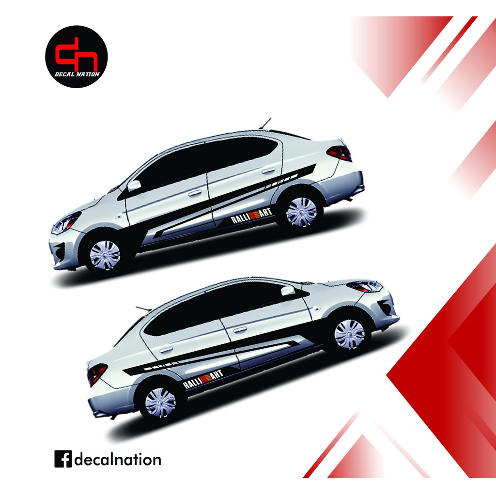 Mirage G4 Side Decals Cut Out Vinyl Sticker Matte Black,White, Red and ...