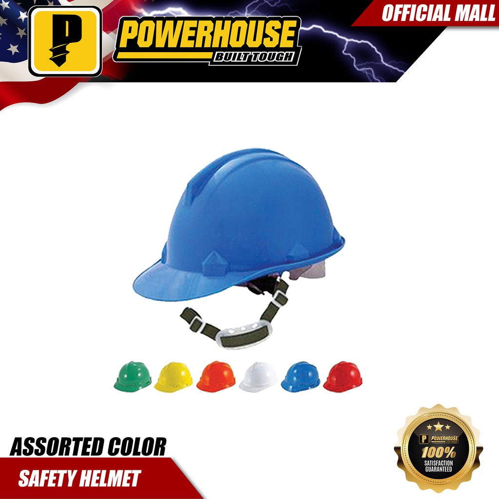 Powerhouse ABS Plastic Safety Helmet Heavy Duty with Chin Strap Sold ...