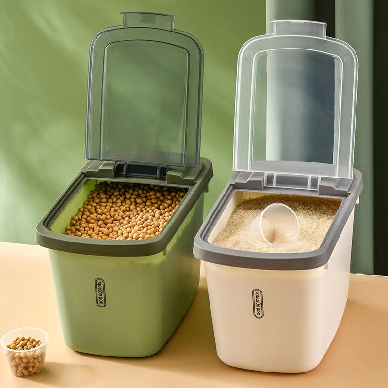 Shopware Rice Storage Box Grain Cereal Dispenser Kitchen Rice Bucket ...