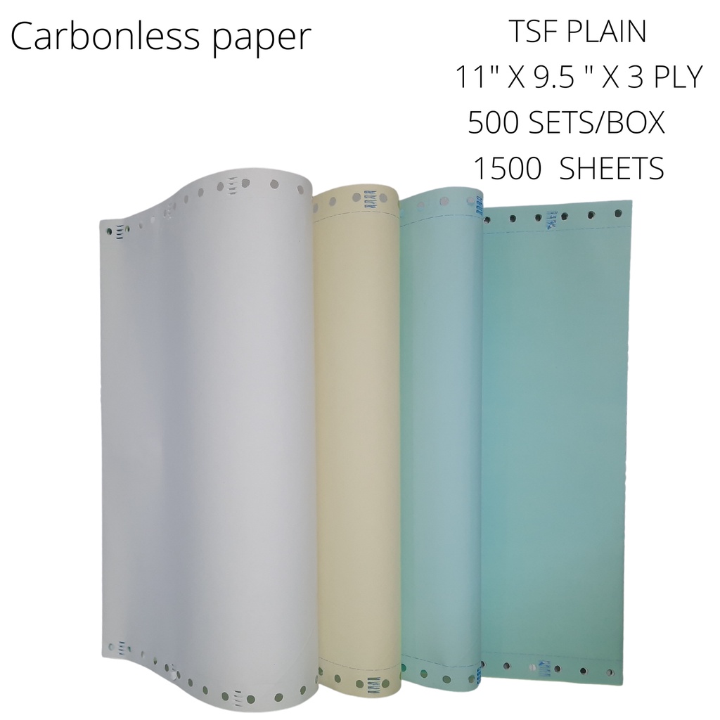 Carbonless Paper 11"x 9.5" x 3 ply ,500 sets/box (White,Yellow,Blue ...