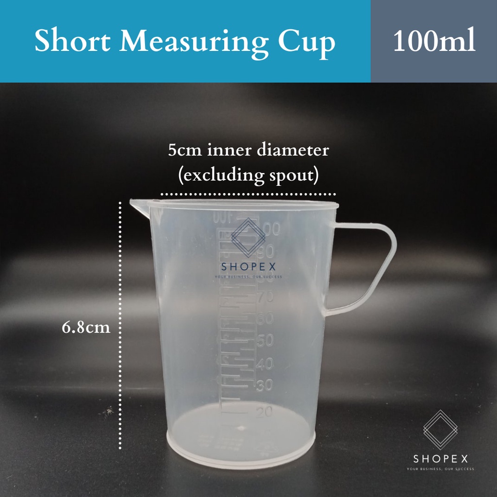 100 ML Measuring Cup (100 CC) Clear Scale/ Jigger/ Pour Spout Measuring ...