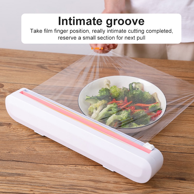 Household Cling Film Cutting Box Cling Wrap Plastic Wrap Cutter ...