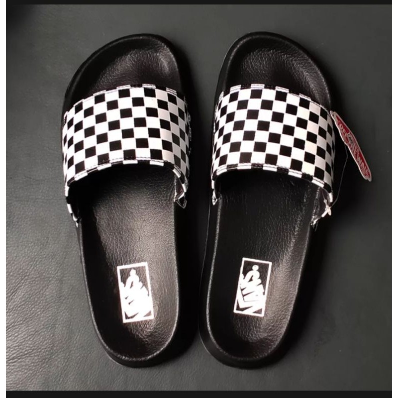 Vans Slippers / Chess / Checker board Casual / Men's Women's Slop ...