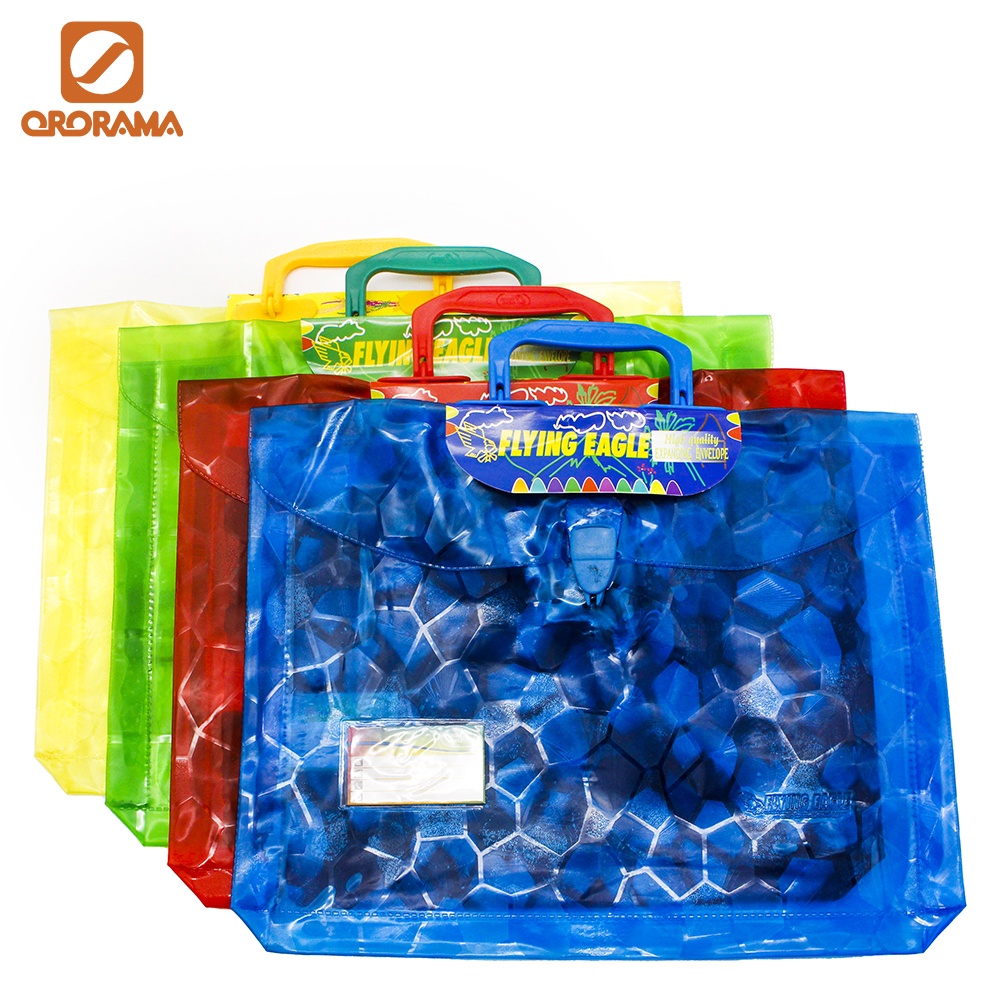 Expanding Envelope Transparent Colored Envelope With Handle Plastic ...
