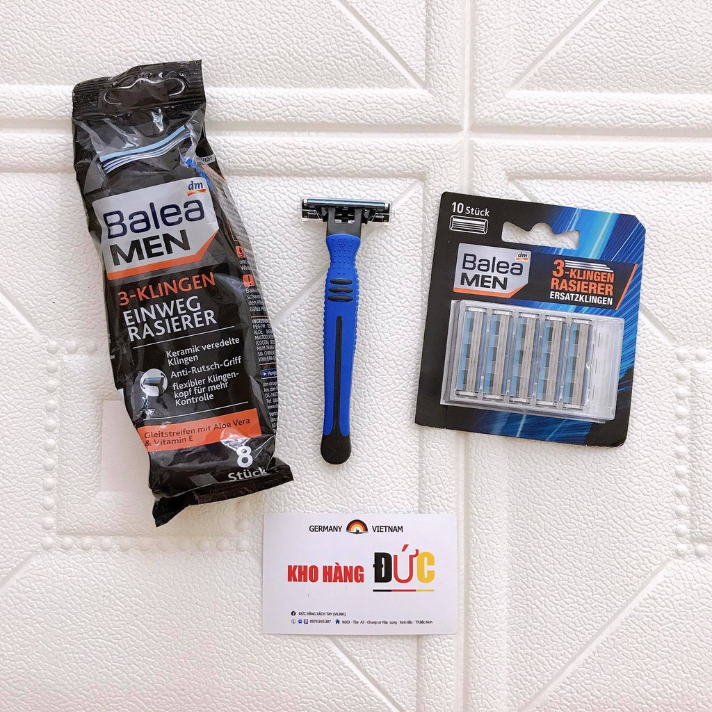 Set of 8 3-blade razors and Balea Men razor heads - Domestic Germany ...