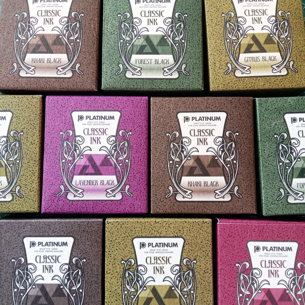 PLATINUM IRON GALL Classic Black Waterproof Permanent Fountain Pen Inks ...