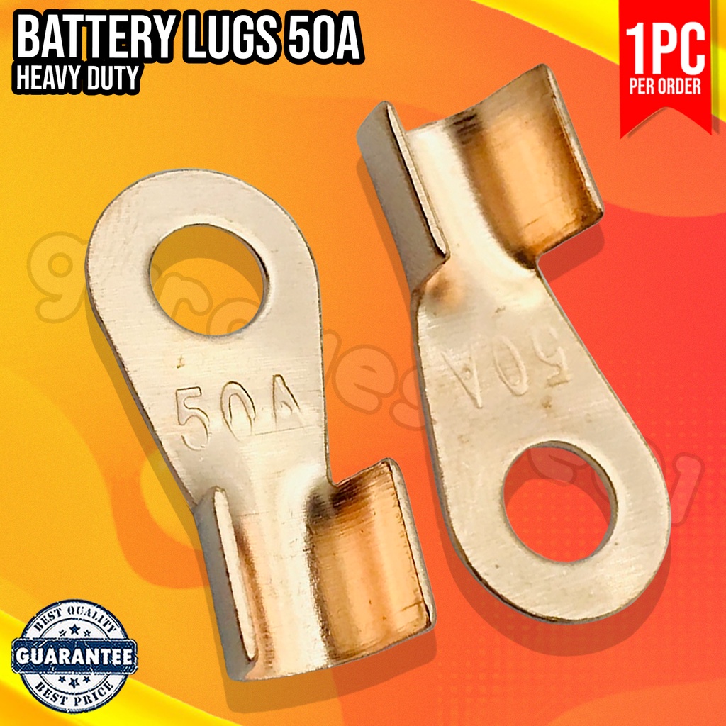 Duty Pure Copper Battery Lug 50A (Per Piece) | Shopee Philippines