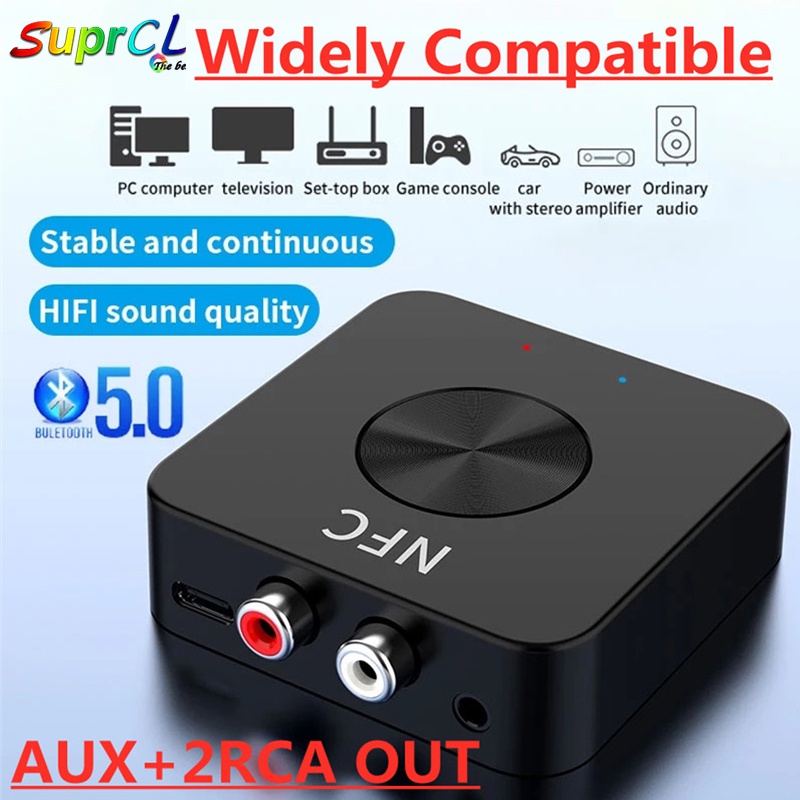 Bluetooth 5.0 Audio RCA Receiver Transmitter Aptx 3.5Mm Jack Aux NFC ...
