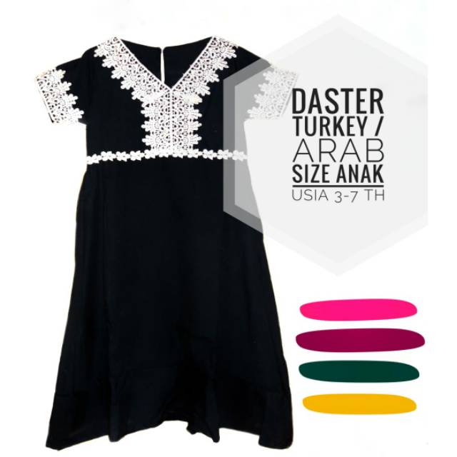 Arabia DASTER Children 2-8TH (M.L.XL) (Choose Color) | Shopee Philippines