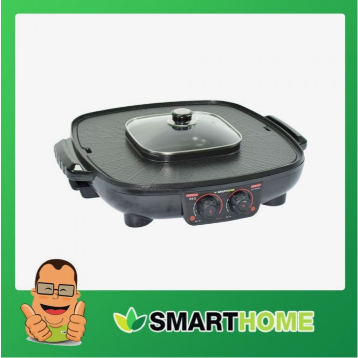 SMARTHOME Multi-Purpose Grill With Sukiyaki Compartment Model SM-EG1802 ...