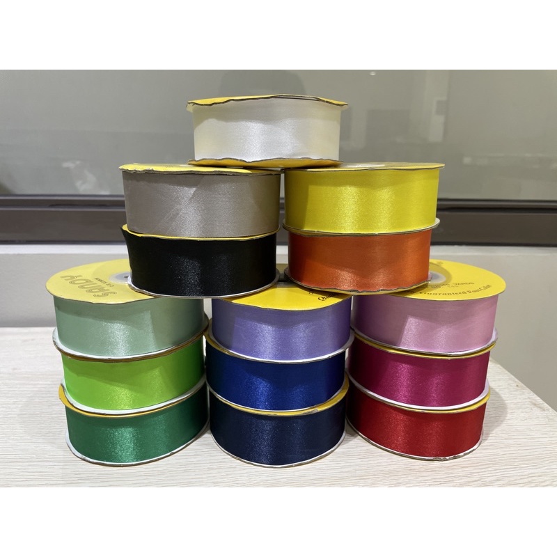 1.5 inch High Quality Cut Edge Satin Ribbon #9 50 yards | Shopee ...