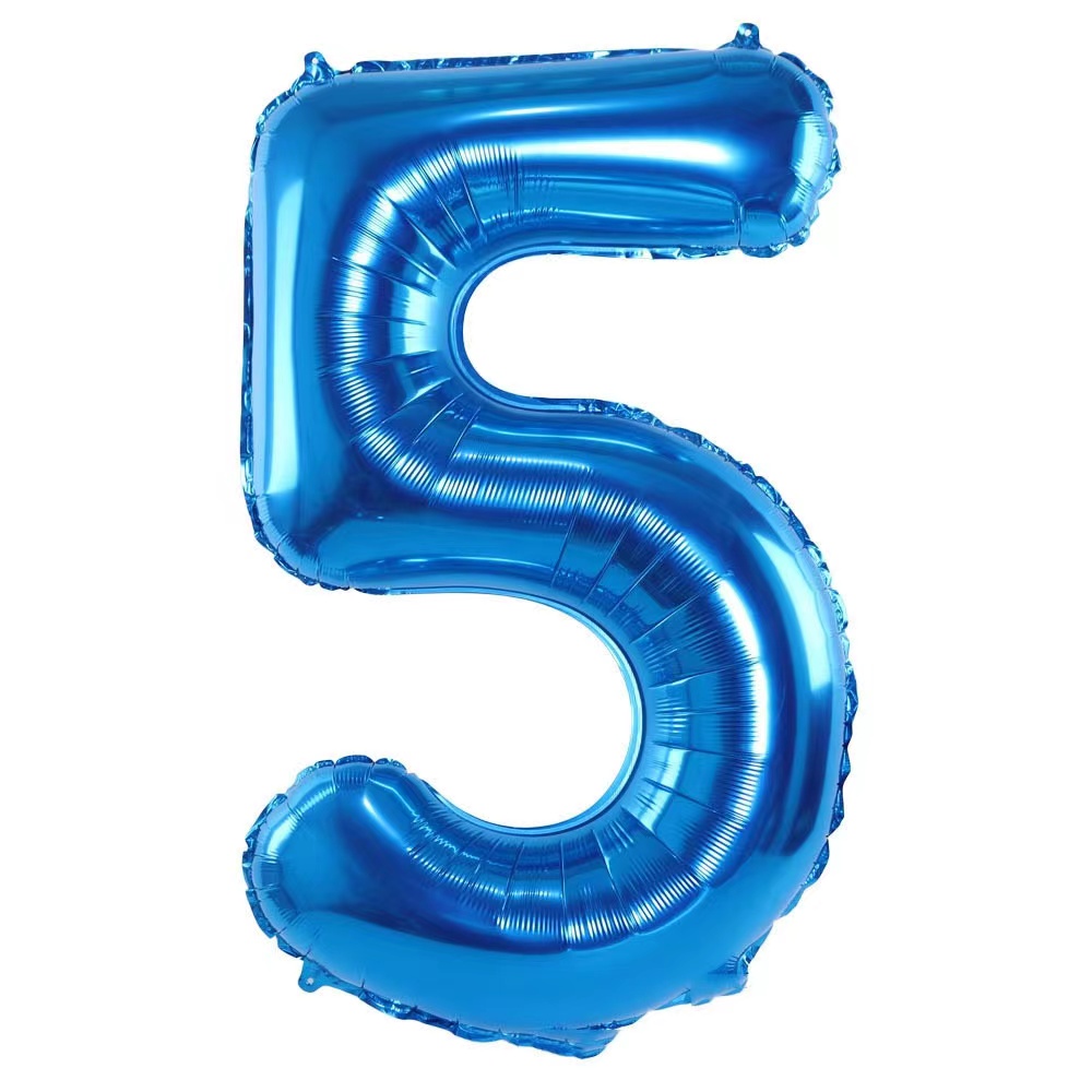 Agar.Shop 32INCH Royal Blue Foil Balloon Big Number Foil Balloon ...