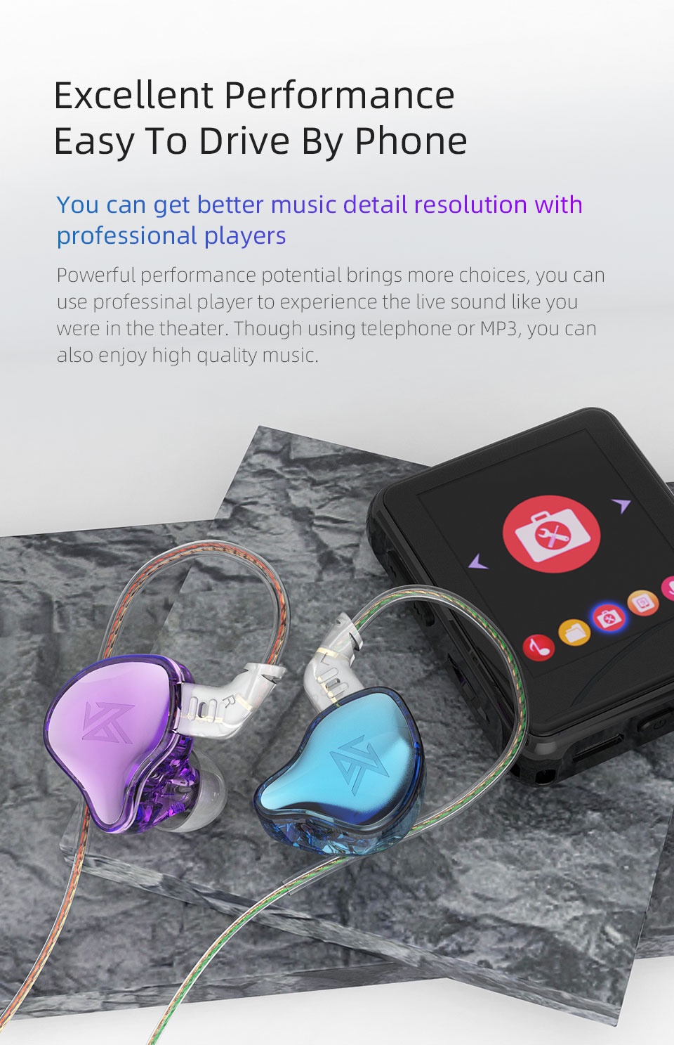 KZ EDC Wired Earphones HIFI Bass Earbuds In Ear Monitor Headphones ...