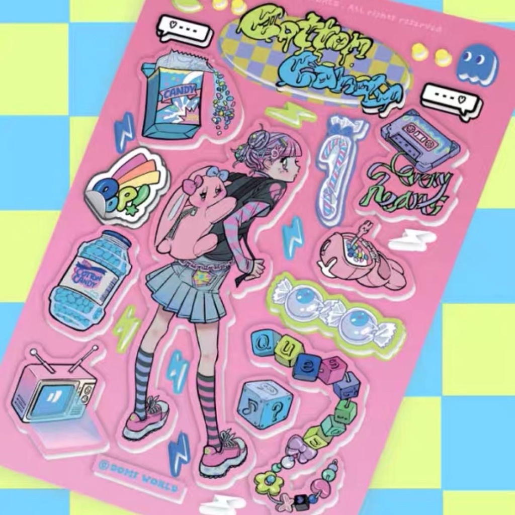 GaLiCiCi Sticker Korean Ins with the Same Style / Cute Character Girl ...