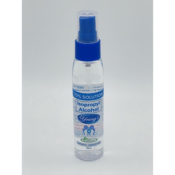 55ML 70% Young's Ethyl & Isopropyl Alcohol with moisturizer | Shopee ...