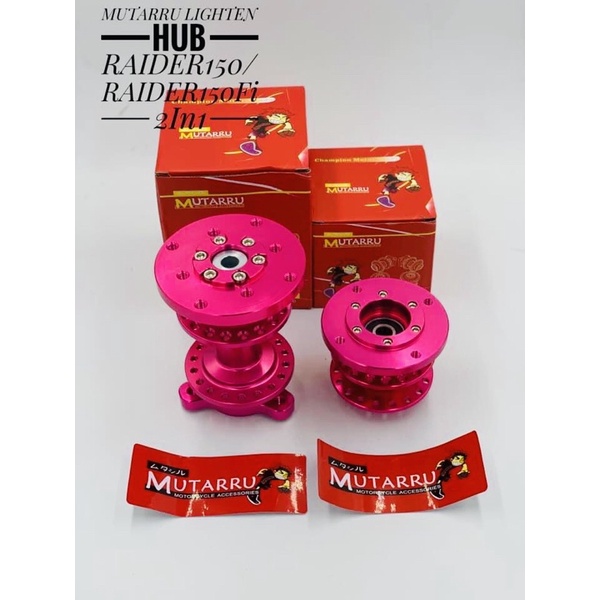 MUTARRU LIGHTEN FRONT REAR HUB RAIDER150 ( SILVER, CHROME, BLUE, GOLD ...