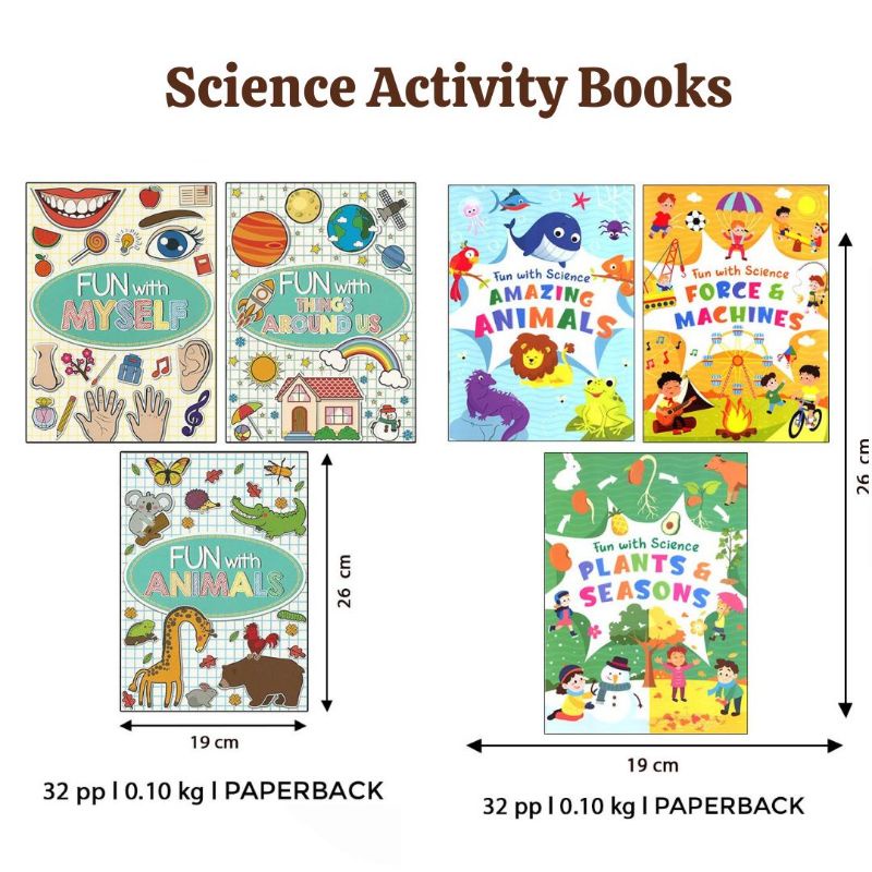 Fun With Science Set of 3 Activity Books - Animal, Myself, Things ...