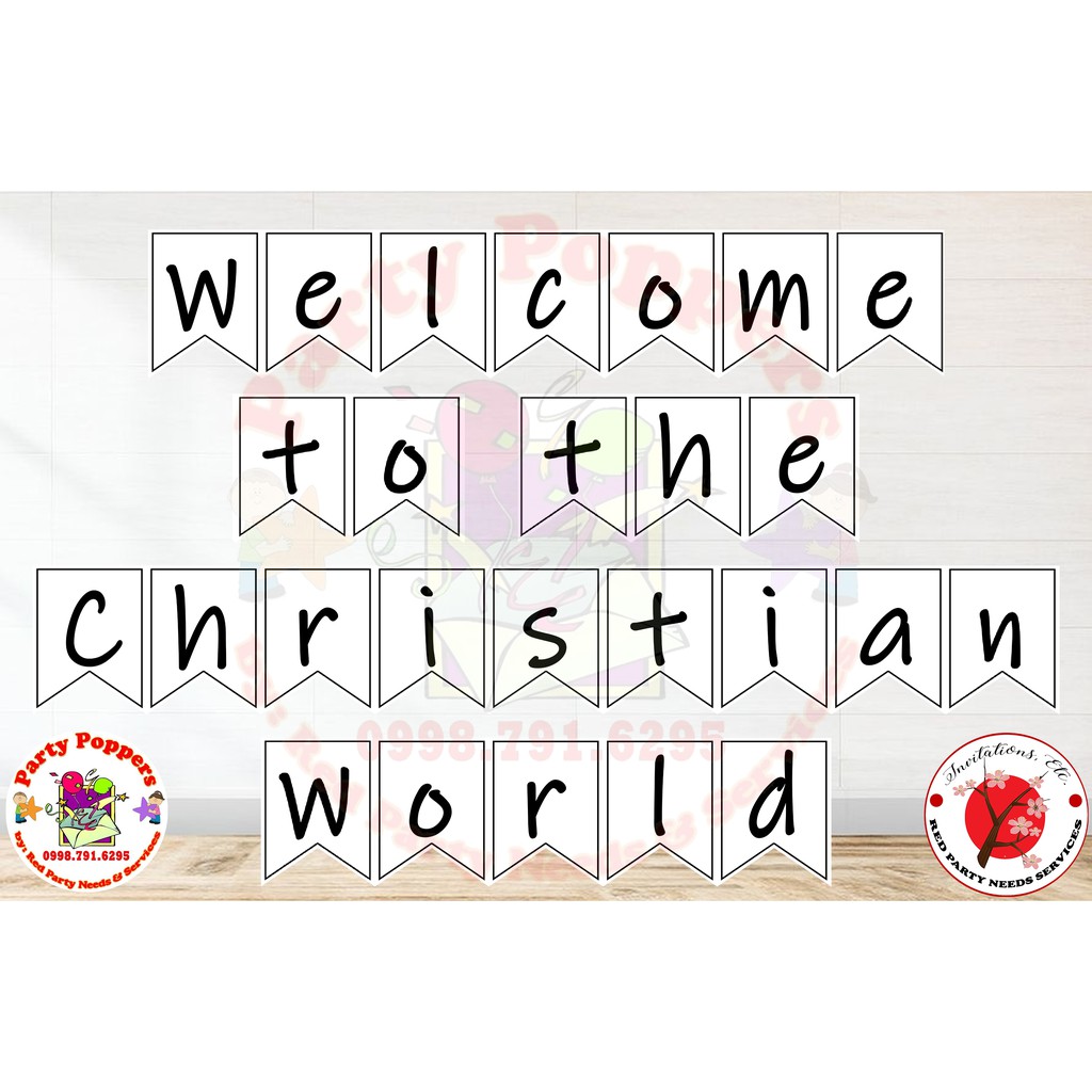 Welcome to the Christian World Banner (with celebrant's name) (with ...