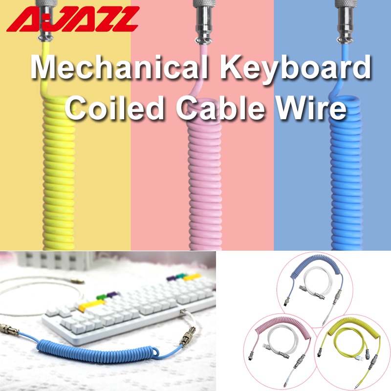 Ajazz Mechanical Keyboard Coiled Cable Wire Type C Custom Usb Port ...
