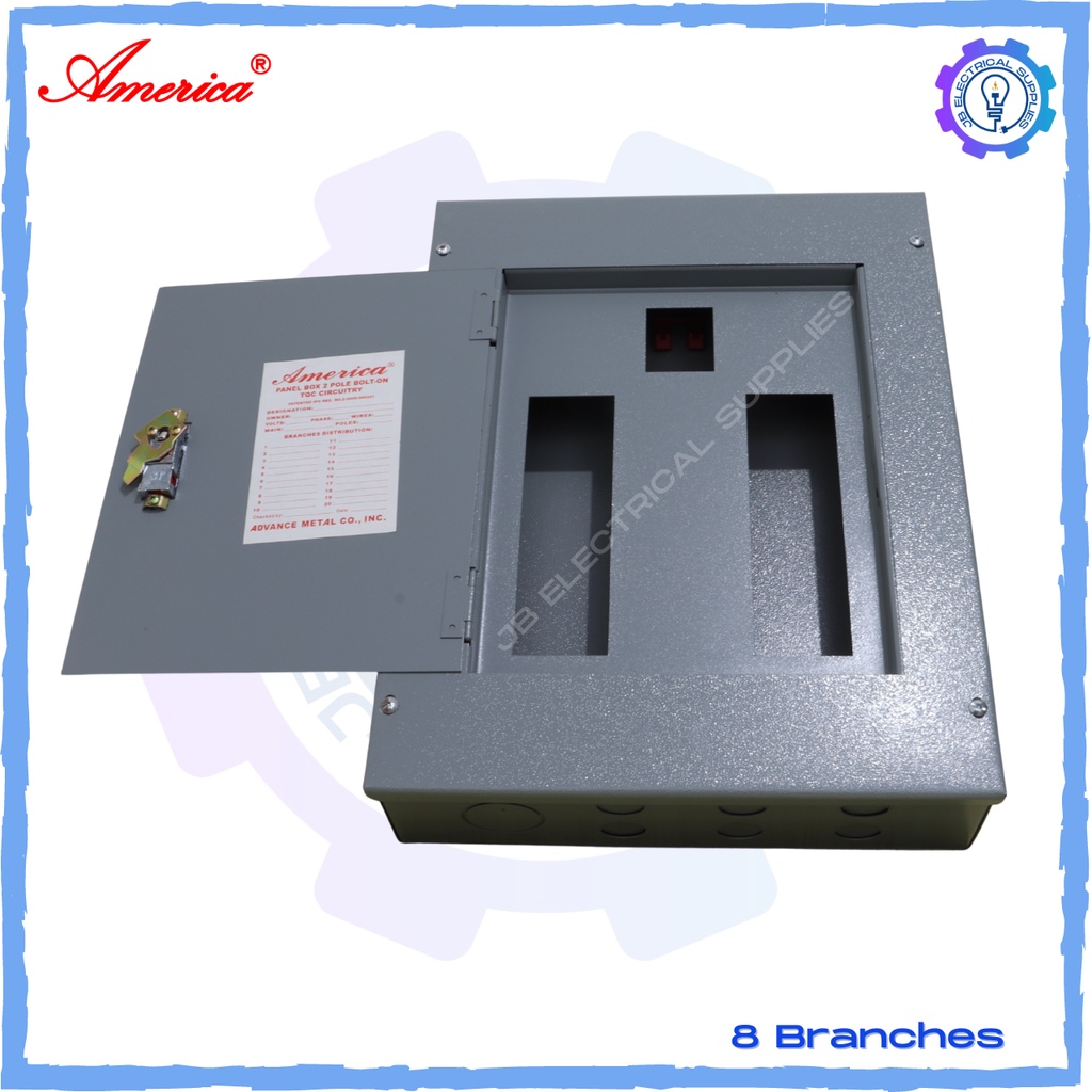 America Panel Board 2 Pole Bolt On TQC 8 branches | Shopee Philippines