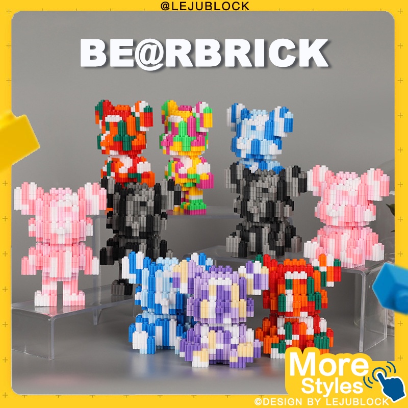 【LEJUBLOCK】Fluid Bearbrick building blocks kaws nano block toys for ...