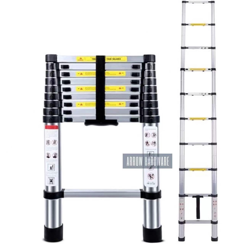 Aluminum Telescopic Ladder Straight 3M /9.8ft | Shopee Philippines