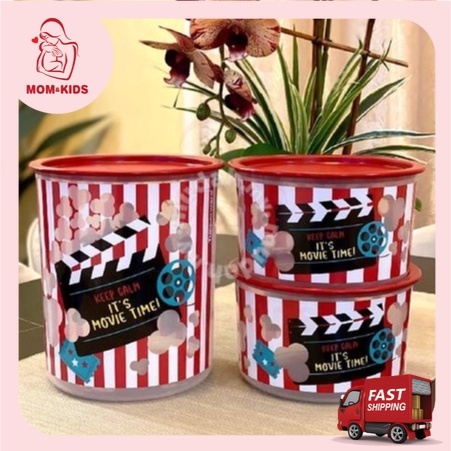 Tupperware 3L 1.4L Movie Snack One Touch Set New Design TGV GSC Cinema ...