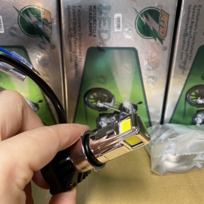 RTD MO2D ORIGINAL super white HEADLIGHT 3 LED BULB motorcycle universal ...