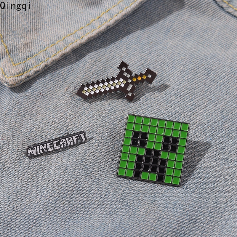 Cartoon Sword Pixel Brooches Game World Brooch Enamel Pins Shirt Lapel Pin for Friends Badges ...