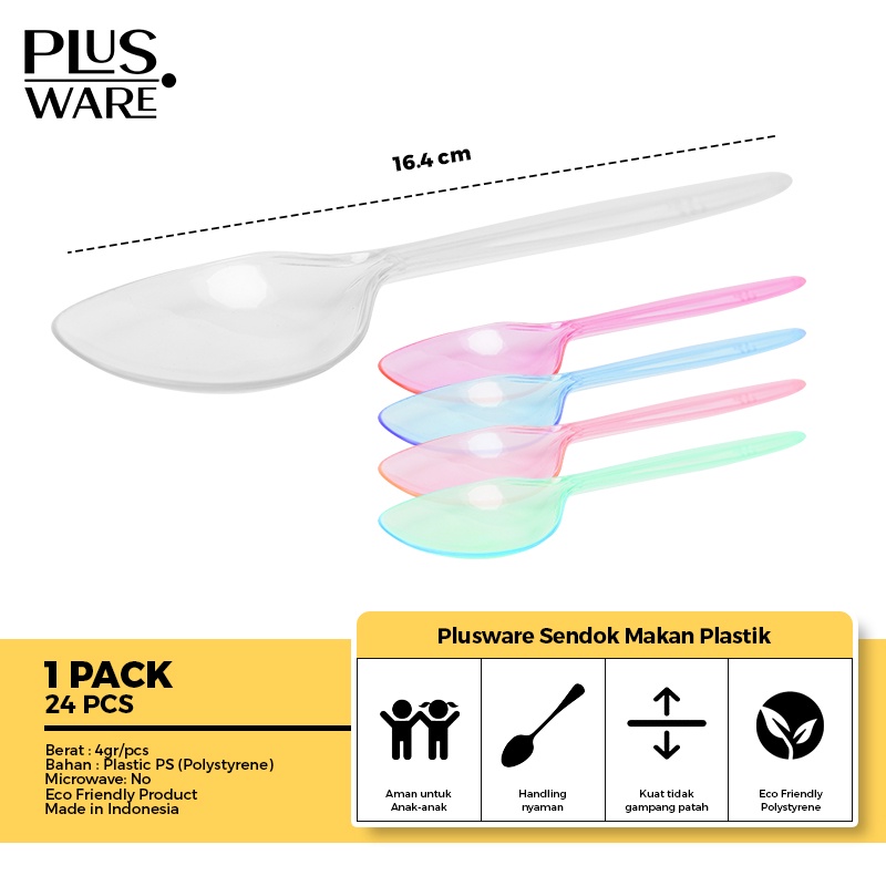 Plusware Plastic Tablespoon (24pcs) | Shopee Philippines
