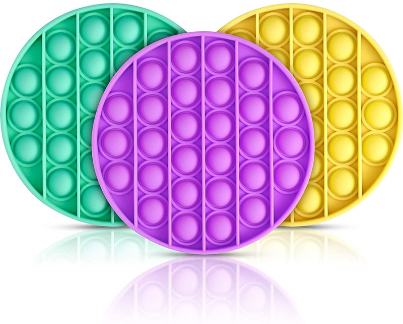 AL #412 Pop Its Round Fidget Toy Push Bubble Stress Relief Kids Simple ...