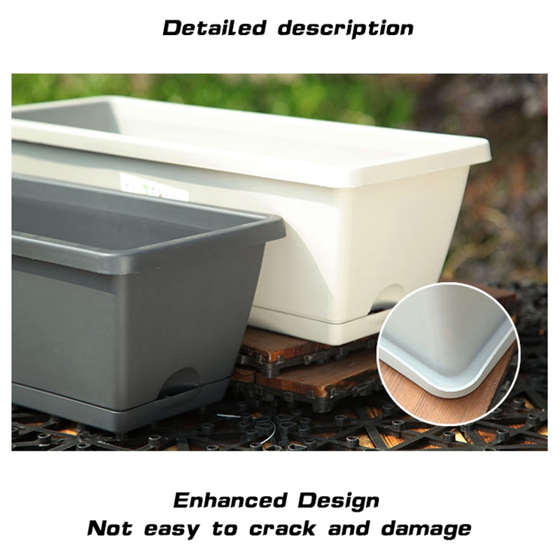 Planting vegetable pots long strip flower pots home balcony planting ...