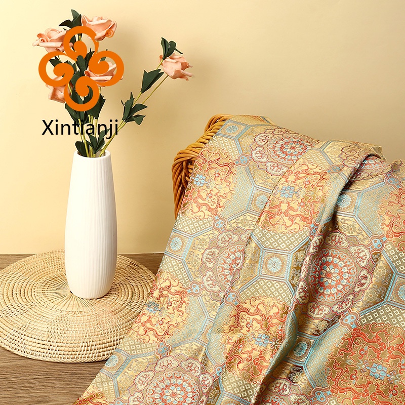 Ancient style brocade fabric DIY Hanfu cheongsam clothing fabric ...