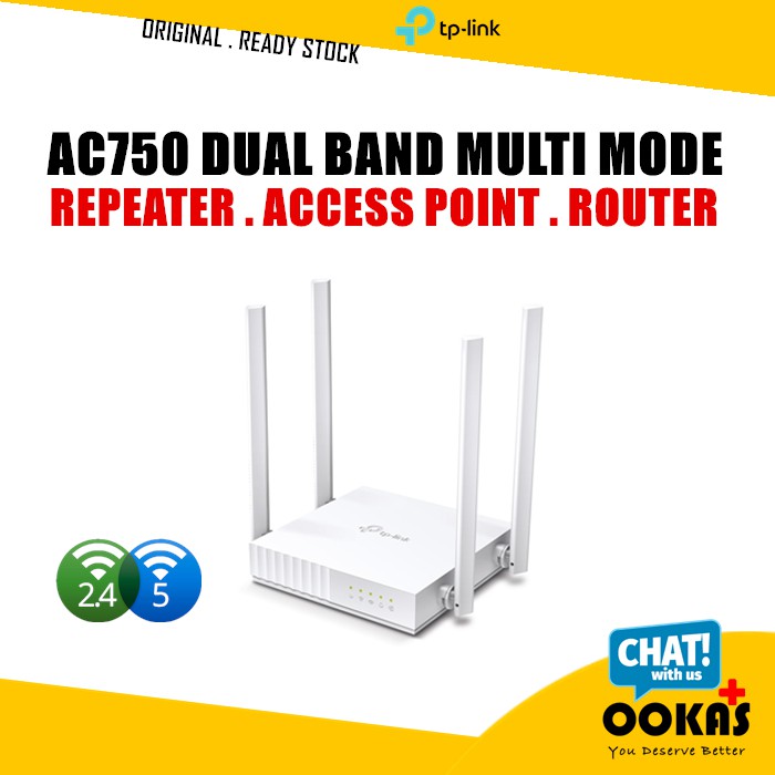 TP-Link Archer C24 AC750 Dual Band Multi Mode Wireless WiFi Extender / Access Point / Router (TP ...