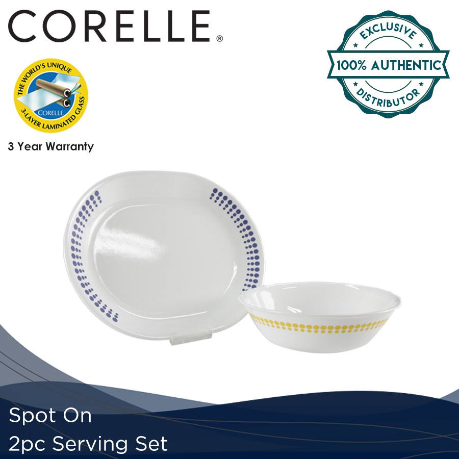 Corelle Serving Bowl and Platter Set - Spot On | Shopee Philippines