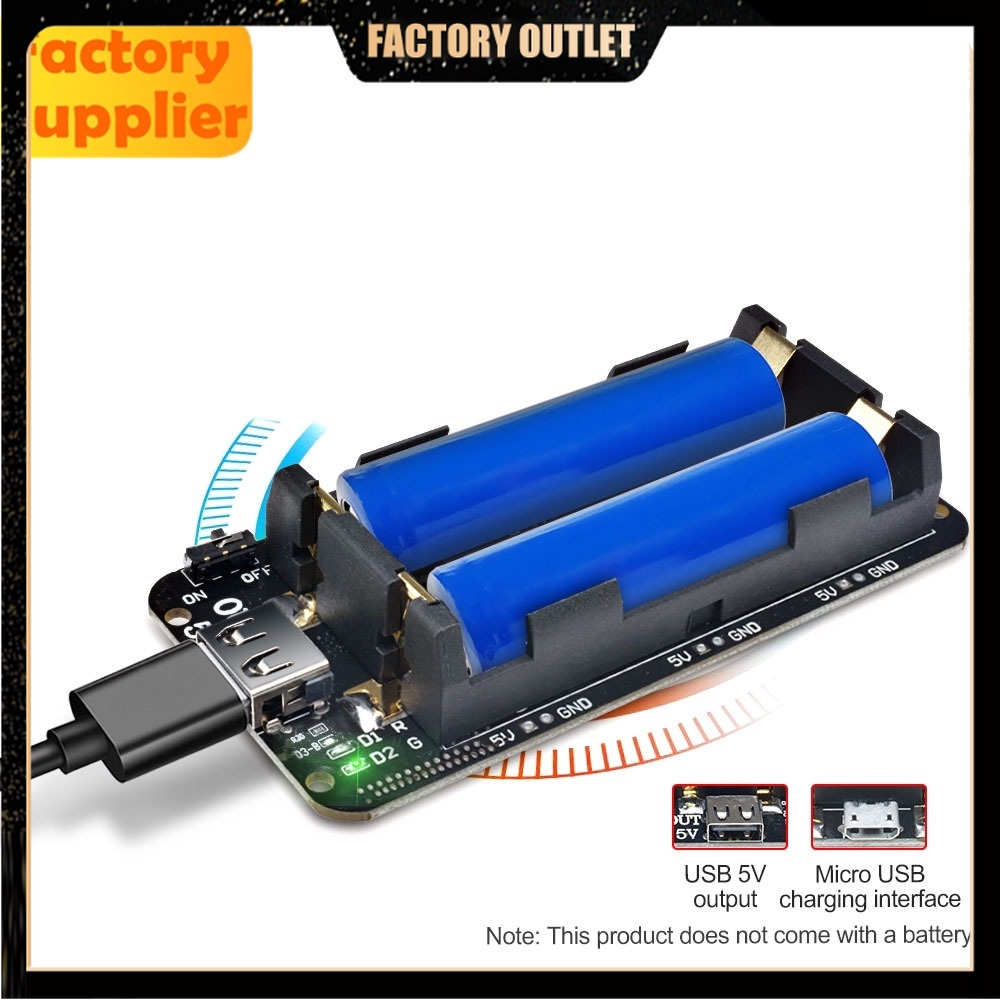 Usb Two 18650 Lithium Battery Shield V8 5v3a 3v1a Micro Power Bank 