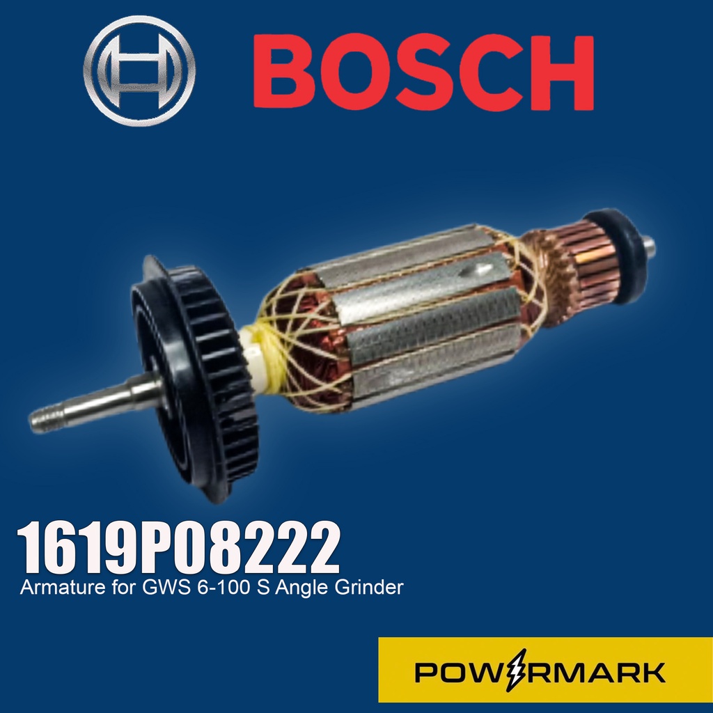 BOSCH 1619P08222 Armature for GWS 6-100 S Angle Grinder [POWERMARK |BSP ...
