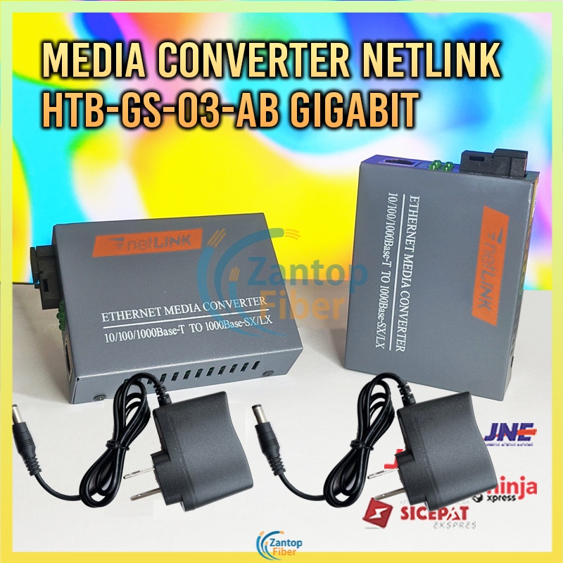 Gigabit Media Converter HTB-GS-03 A/B 1000Mbps Fiber Optical Single ...